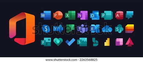 Microsoft Office Excel Powerpoint Publisher Stock Vector Royalty