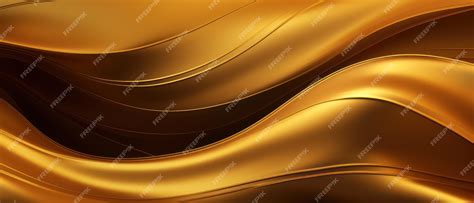 Premium Photo | Golden 3D silk with undulating lines exuding luxury and ...