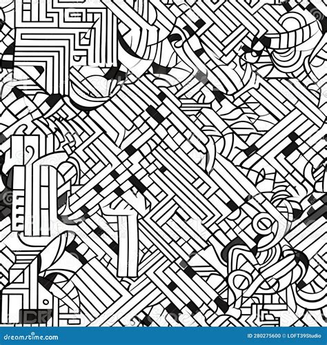 Generative Ai Vector Light Seamless Pattern Stock Illustration