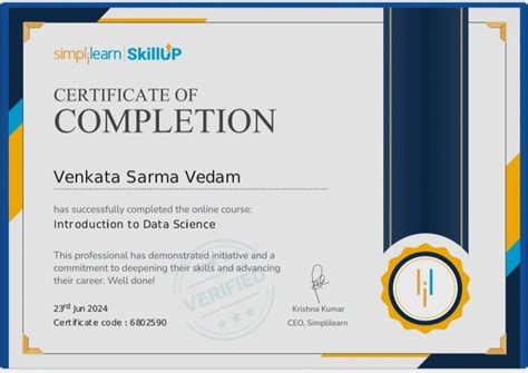 venkata sarma vedam on linkedin skillup simplilearn upskilling