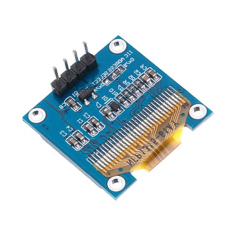Uxcell 0 96inch LCD Screen Module With Soldered 4 Pins 128x64 Resolution I2C IIC Communication