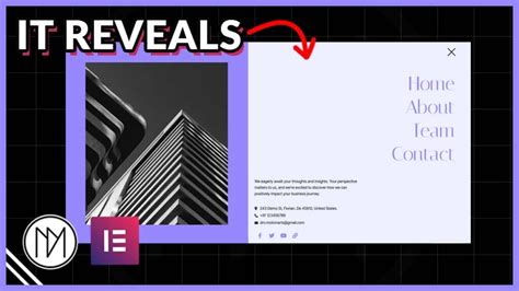 Animated Reveal Menu Elementor And Gsap Tutorial Dmmotionarts