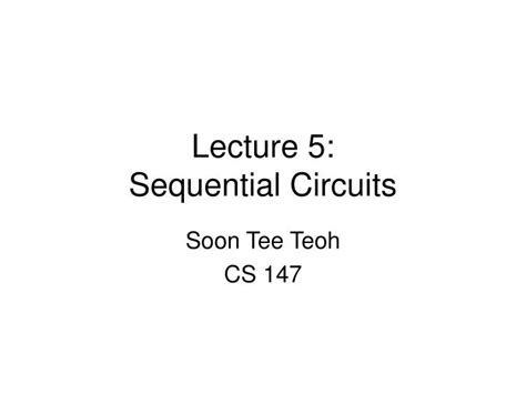 PPT Lecture Sequential Circuits PowerPoint Presentation Free Download ID