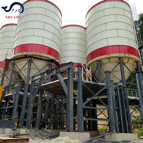 Sdcad White Carbon Black Silo Hopper Design Round Portable Storage Silo
