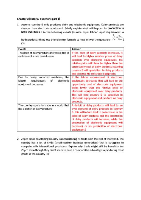tutorial memo chapter 3 part 1 2023 chapter 3 tutorial questions