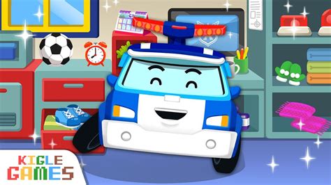 정리하기 로보카 폴리 습관놀이 경찰차 구급차 소방차 Kigle Games Youtube
