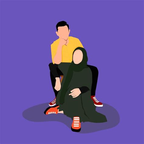 Pareja Feliz Vector Premium