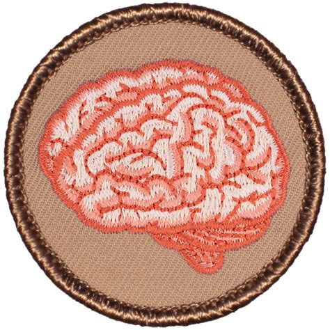 Pink Brain Patch 2 Inch Diameter Embroidered Patch Etsy