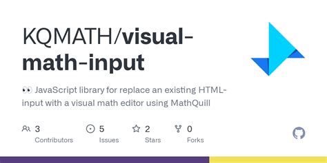 Github Kqmathvisual Math Input Javascript Library For Replace An Existing Html Input With A