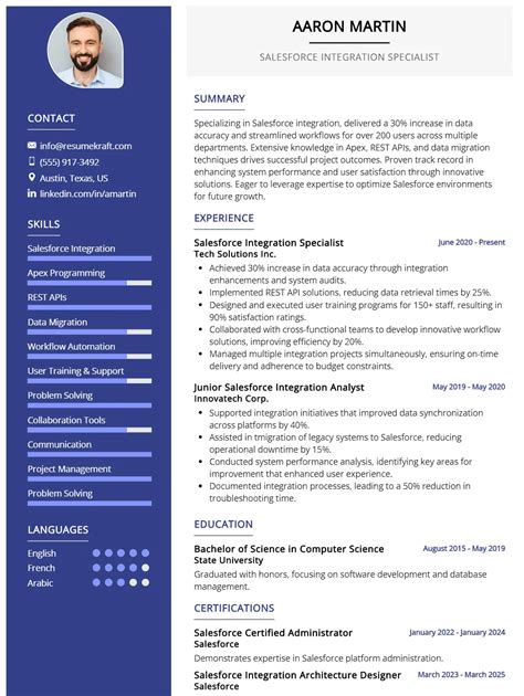 18 Salesforce Developer Resume Examples In 2025 Resumekraft