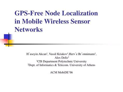 Ppt Gps Free Node Localization In Mobile Wireless Sensor Networks Powerpoint Presentation Id