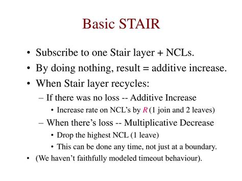 Ppt Stair Practical Aimd Multirate Multicast Congestion Control Powerpoint Presentation Id