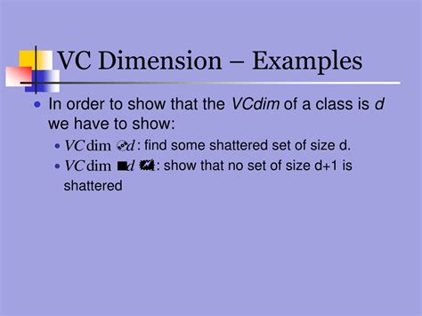 PPT VC Dimension Definition And Impossibility Result PowerPoint Presentation ID