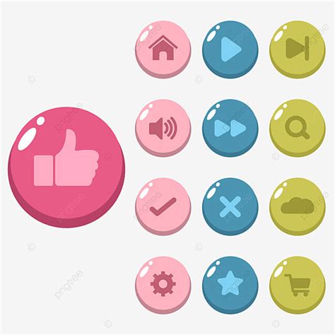 2d Game Vector Design Images Game Buttons For 2d And App Development