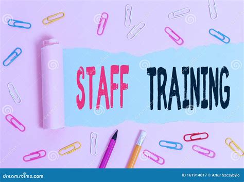 Handwriting Text Writing Staff Training Concept Meaning Program That Helps Employees Learn