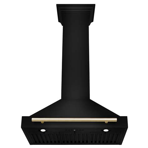Autograph Edition 30 Black Stainless Range Hood With Gold Handle