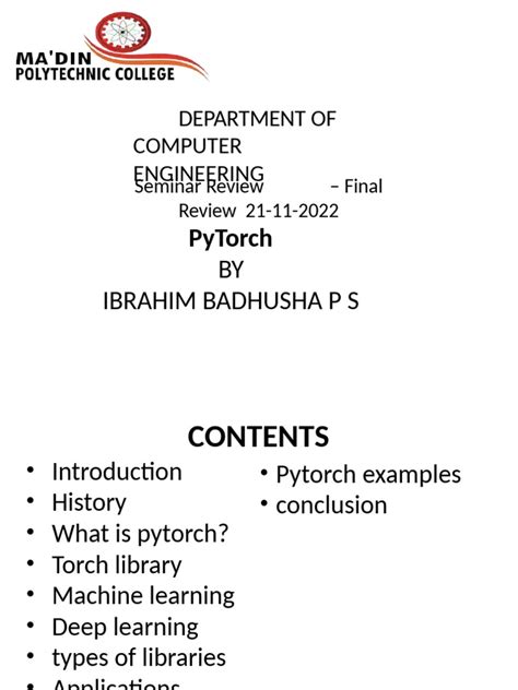 An In Depth Review Of Pytorch Exploring Its History Features