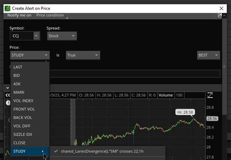 how to use previously created and shared alert template r thinkorswim