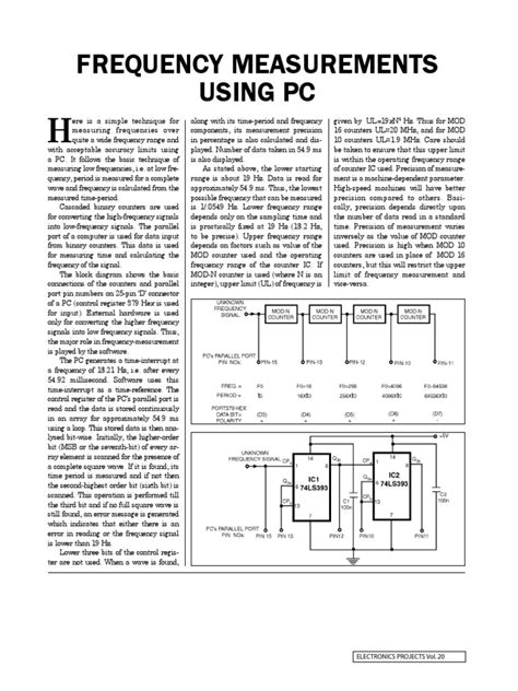 Frequency Measurement Using Pc Pdf Frequency Accuracy And Precision