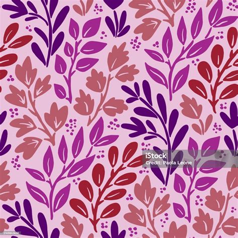 추상 가지 와 나뭇잎 Seamless 벡터 패턴 종이 표지 직물 실내 장식 및 다른 사람을 위한 현대 디자인 0명에 대한 스톡 벡터 아트 및 기타 이미지 Istock