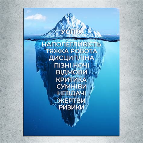 Айсберг успеха - мотивационная картина на холсте