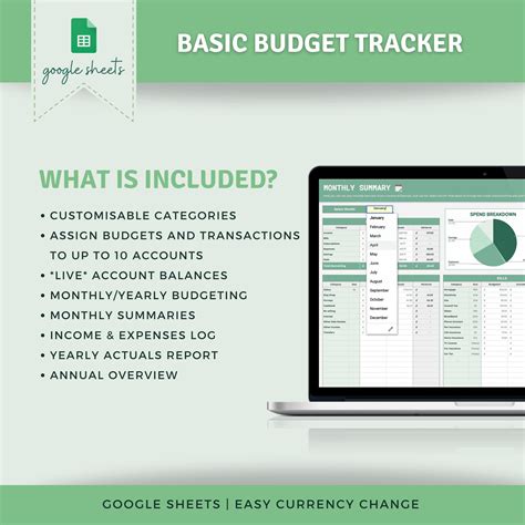 Basic Budget Tracker Budget Spreadsheet Annual Budgeting Zero Based