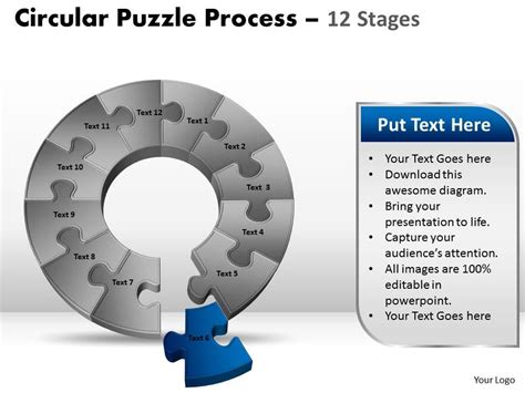 Components Flow Circular Puzzle Process PowerPoint Presentation Sample Example Of PPT