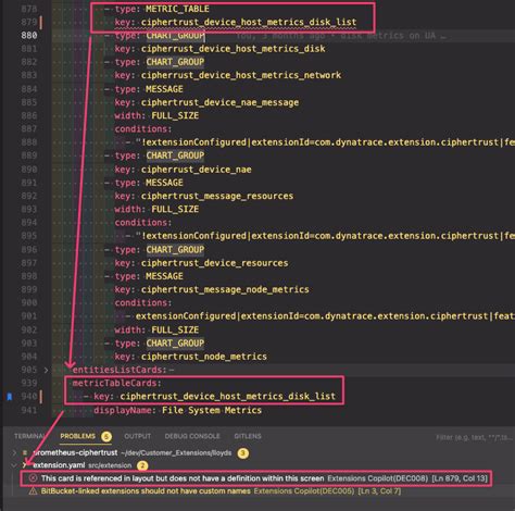 METRIC TABLE Validation Is Broken For Card Key Diagnostics Issue Dynatrace Extensions