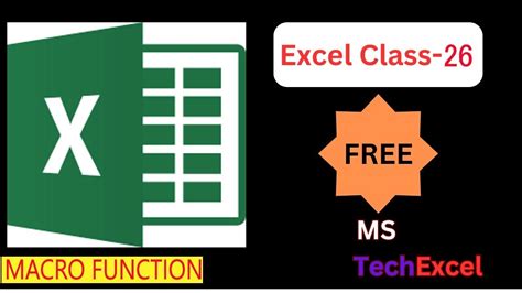 Excel Class 26 Macro Function Excel Exceltips Tricks Macro Mstechexcel Youtube