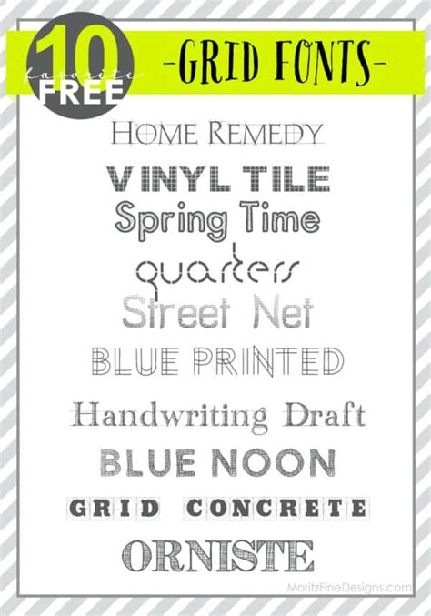 Best Ever Free Grid Fonts Free Font Friday MortzFineBlogDesigns Com