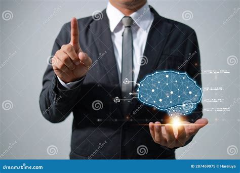 Brain Of Ai Symbolic Machine Learning Artificial Intelligence Of Futuristic Technology Stock