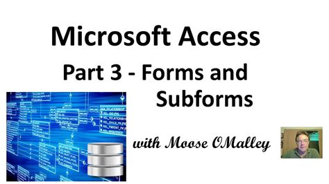 Microsoft Access Database Tutorialhow To 03 Forms And Subforms