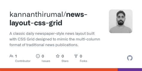 Github Kannanthirumalnews Layout Css Grid A Classic Daily Newspaper Style News Layout Built