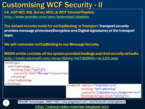 Sql Server Net And C Video Tutorial Part 53 Configure Nettcpbinding To Use Message Security