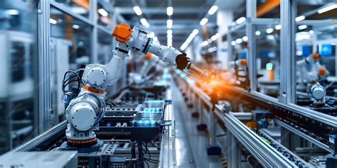 Premium Photo Advanced Technology In Factory Production Robotics Scada Hmi And Assembly