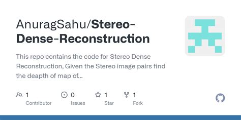Github Anuragsahu Stereo Dense Reconstruction This Repo Contains The Code For Stereo Dense