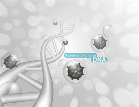 DNA Structure With Germs Or Viruses 681879 Vector Art At Vecteezy