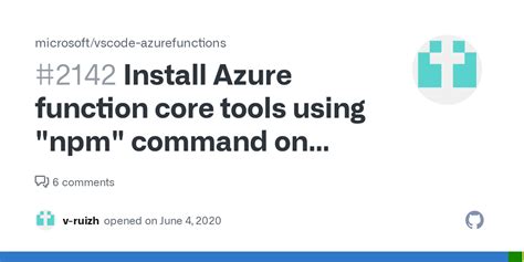 Install Azure Function Core Tools Using Npm Command On Mac Which Has