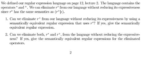 Solved We Defined Our Regular Expression Language On Page