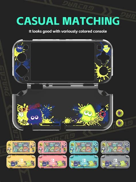 호환 데이터 프로그 미끄럼 방지 보호 커버 닌텐도 스위치 라이트 풀 크리스탈 쉘 콘솔 티몬