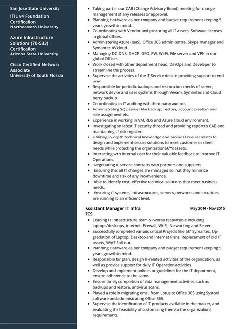 It Support Analyst Resume Sample In 2026 Resumekraft