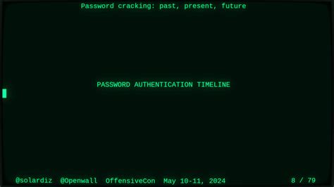 Password Cracking Past Present Future Offensivecon 2024