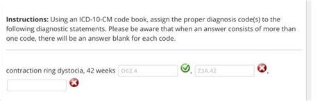 Solved Instructions Using An ICD CM Code Book Assign Chegg Com