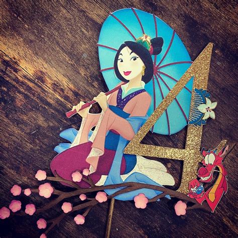 Mulan Cake Topper Mulan Inspired Cake Topper Mulan Birthday Party Etsy