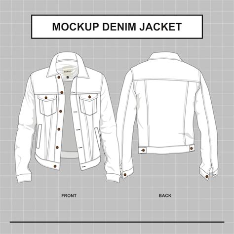 Denim Jacket Vector Mockup Etsy