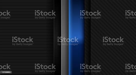 블랙 디자인에 추상적 인 파란색 빛 현대 럭셔리 미래 기술 배경 벡터 일러스트 콘트라스트 다크 그레이 기하학적 줄무늬 기술 배너 디자인 0명에 대한 스톡 벡터 아트 및 기타