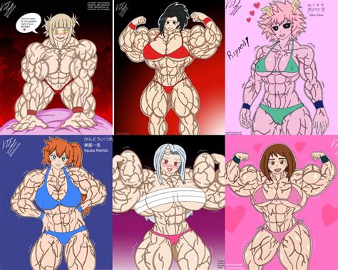 Rule 34 6girls Ashido Mina Big Muscles Danodrawings Digital Media
