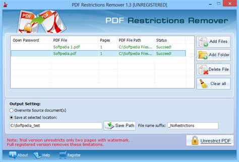 PDF Restrictions Remover Download Softpedia