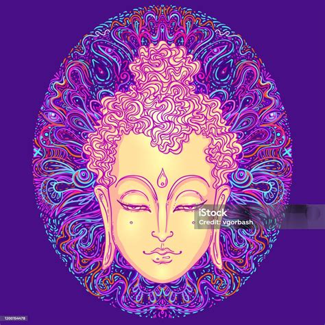 요가 카드 전단지 포스터 매트 디자인 영적 휴양지 또는 요가 스튜디오를위한 다채로운 네온 템플릿 장식 명함 동양 패턴 벡터 그림입니다 1960 1969 년에 대한 스톡 벡터