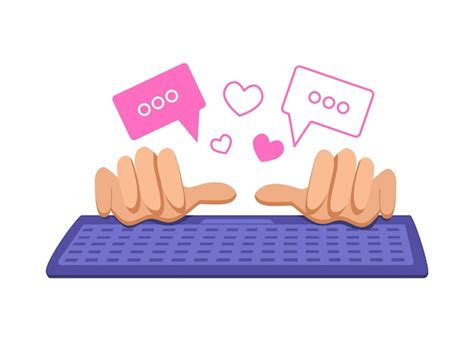 premium vector hands with a keyboard computer